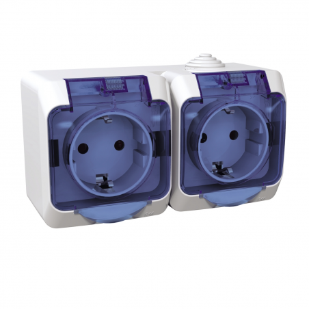 WDE000525 PRIZA DUBLA APARENTA 16A IP44 ALBA